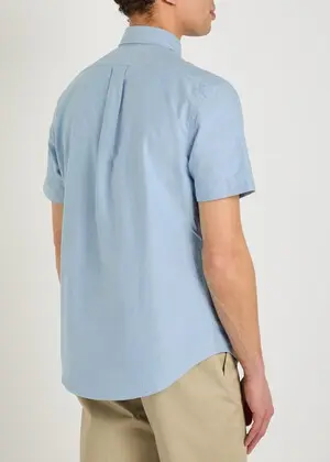 Polo Ralph Lauren Logo-embroidered Cotton Shirt - Light Blue