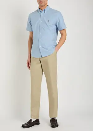 Polo Ralph Lauren Logo-embroidered Cotton Shirt - Light Blue