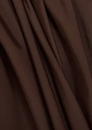 DE LA VALI Elara Draped Mini Dress - Brown