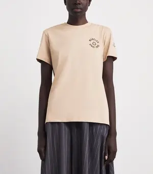 Moncler Cotton Logo T-shirt - Beige