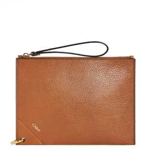 Chloé Leather Spin Zipped Pouch