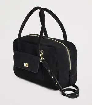 Sandro Suede Top-handle Bag - Black