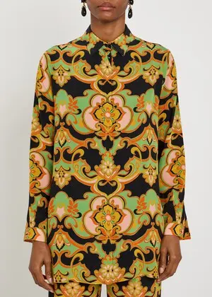 Etro Patterned Silk Shirt - Black