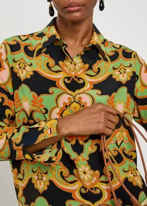 Etro Patterned Silk Shirt - Black