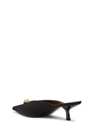 GIUSEPPE ZANOTTI Raquel 50 Crystal-embellished Woven Mules