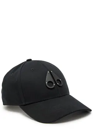 Moose Knuckles Logo Cotton Cap - Black