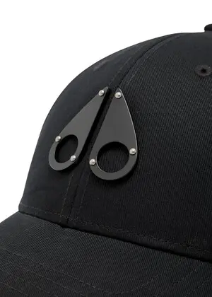 Moose Knuckles Logo Cotton Cap - Black