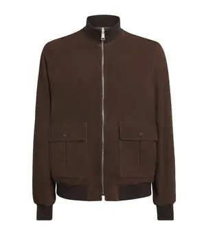 VALSTAR Suede Ino Reversible Bomber Jacket - Brown