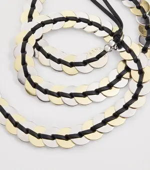 Sandro Leather Embellished Belt - Black