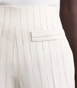 Sandro Striped Trousers - Beige