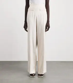 Sandro Striped Trousers - Beige