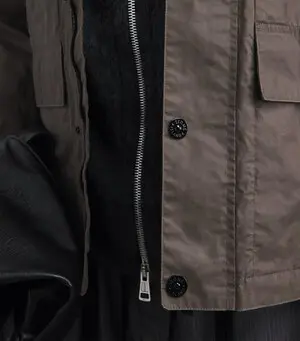 Stone Island Waxed Canvas Field Jacket - Brown
