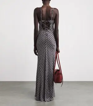 Sandro Floral Print Maxi Slip Dress