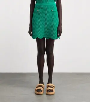 Sandro Knitted Mini Skirt - Green