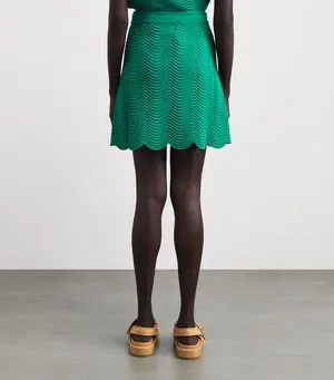 Sandro Knitted Mini Skirt - Green