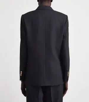 Sandro Virgin Wool Double-breasted Blazer - Black