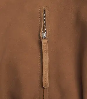 Sandro Suede Studded Bomber Jacket - Beige