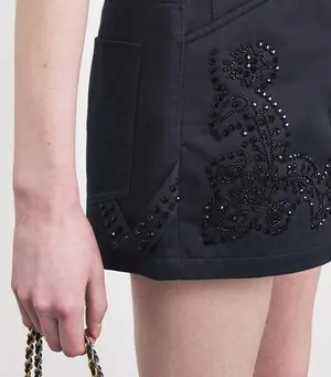 Sandro Cotton Embroidered Shorts