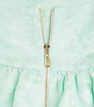 Sandro Floral Jacquard Crop Top - Green