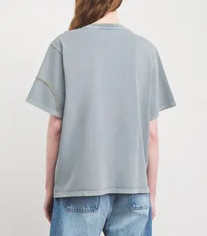 Sandro Cotton Embellished T-shirt - Black