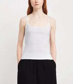 THE ROW Denzel Cotton Cami Top - White