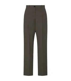 THE ROW Gianni Sheep Wool Trousers - Brown