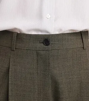 THE ROW Gianni Sheep Wool Trousers - Brown