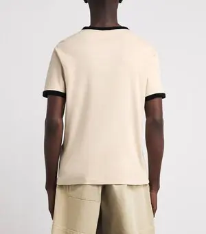 Sandro Cotton Retro Logo T-shirt - Beige