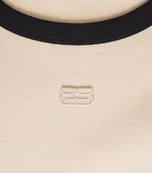 Sandro Cotton Retro Logo T-shirt - Beige