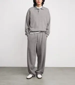 THE ROW Ry Cotton Collared Sweater - Grey