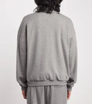 THE ROW Ry Cotton Collared Sweater - Grey