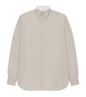 THE ROW Melchior Cotton Shirt - Brown