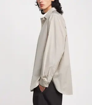 THE ROW Melchior Cotton Shirt - Brown
