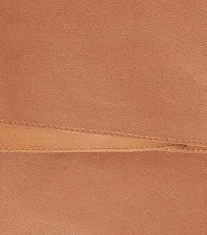Theory Lambskin Mini A-line Skirt - Brown