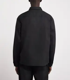 FRAME Cotton Patch-pocket Overshirt - Black