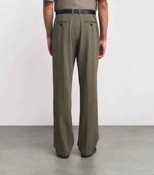THE ROW Tosca Wool Trousers - Brown