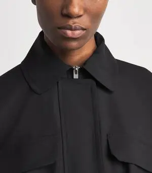Theory Stretch-wool Field Shirt Jacket - Black