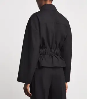 Theory Stretch-wool Field Shirt Jacket - Black