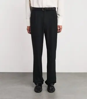 THE ROW Tosca Wool Trousers - Black