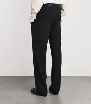 THE ROW Tosca Wool Trousers - Black