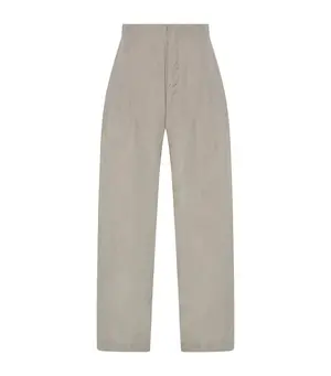 THE ROW Malaya Silk-blend Trousers - Grey