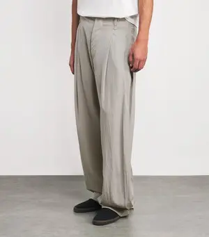 THE ROW Malaya Silk-blend Trousers - Grey