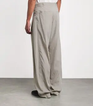 THE ROW Malaya Silk-blend Trousers - Grey