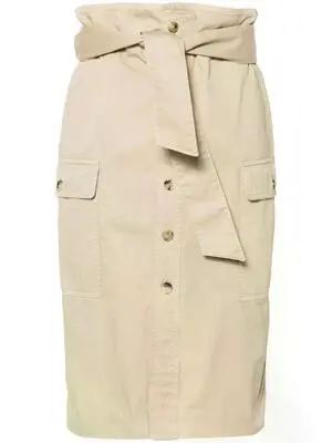 Saint Laurent Saharienne Midi Skirt