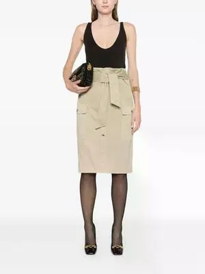 Saint Laurent Saharienne Midi Skirt
