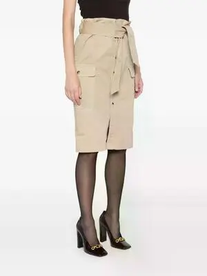 Saint Laurent Saharienne Midi Skirt