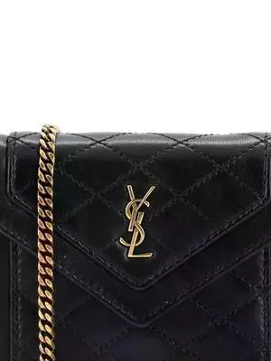 Saint Laurent Gaby Envelope Chain Quilted Leather Micro Crossbody Bag