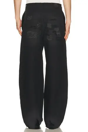 Acne Studios Plass Mending Jean - Black