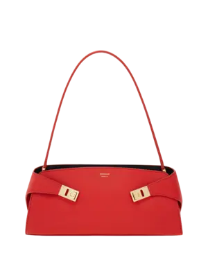 FERRAGAMO SALVATORE FERRAGAMO Hug East-West Shoulder Bag Red