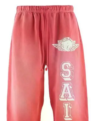 SAINT MXXXXXX Logo-print Track Pants - Red